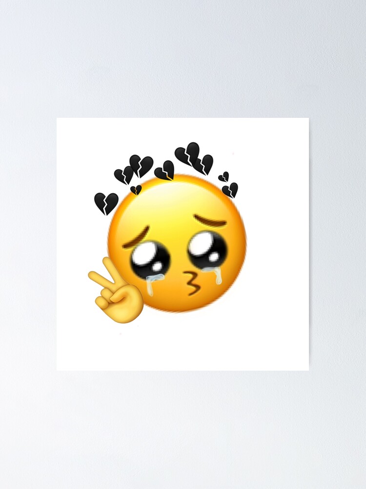 "cute pitiful emoji" Poster for Sale by minah05 | Redbubble