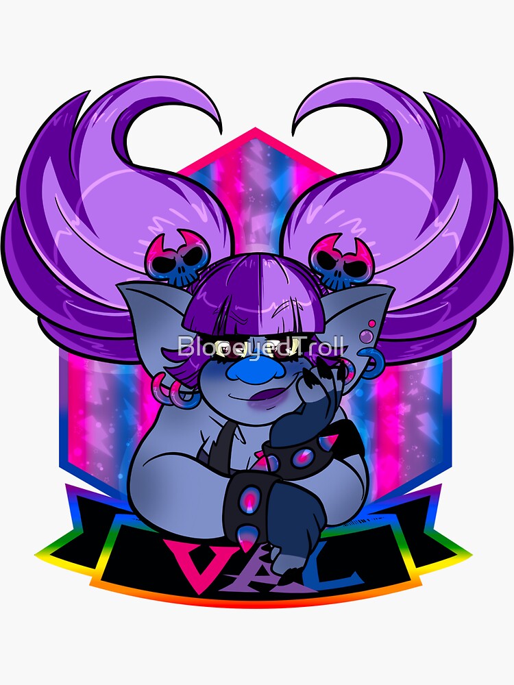 "Val Pride" Sticker by BlooeyedTroll | Redbubble