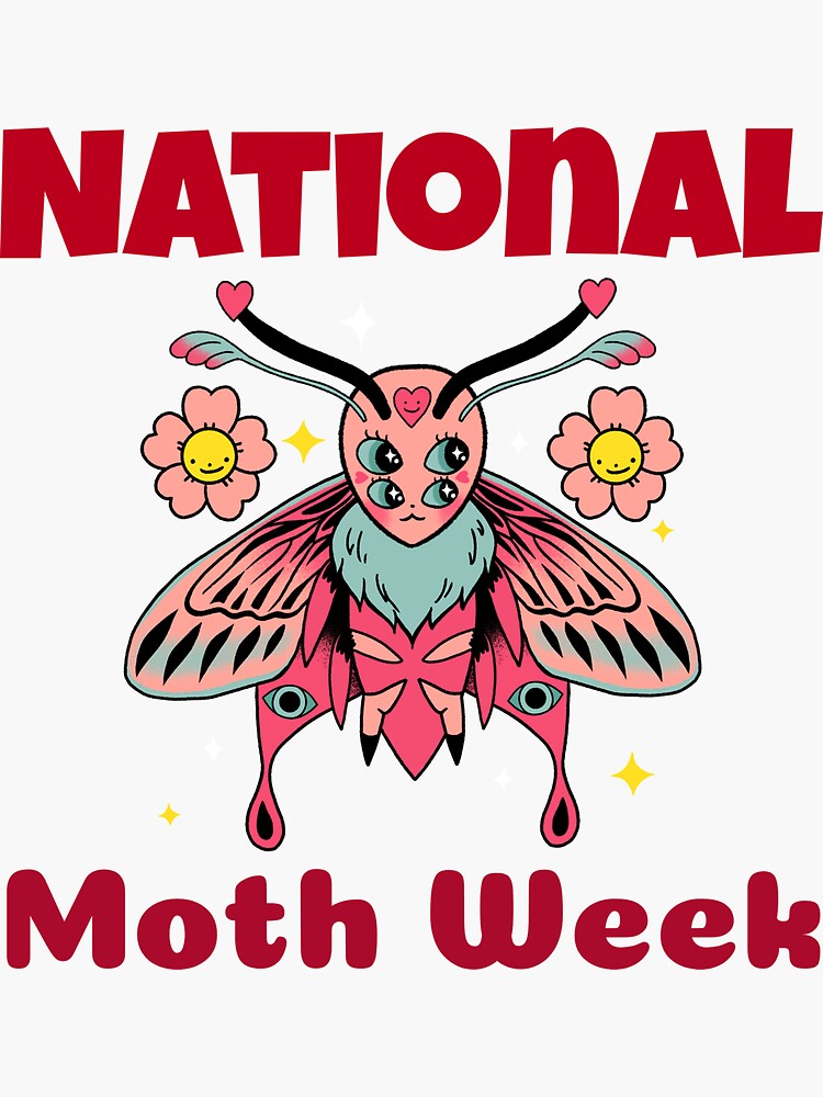 "National Moth Week" Sticker for Sale by AryabyDesign | Redbubble