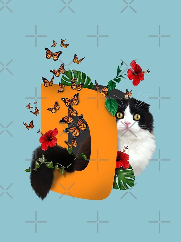 Póster «Gato y mariposas» de leBoosh-Designs | Redbubble