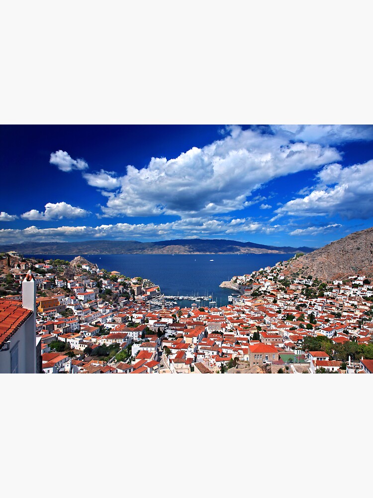 "Panorama of Hydra town" Sticker for Sale by Cretense72 | Redbubble