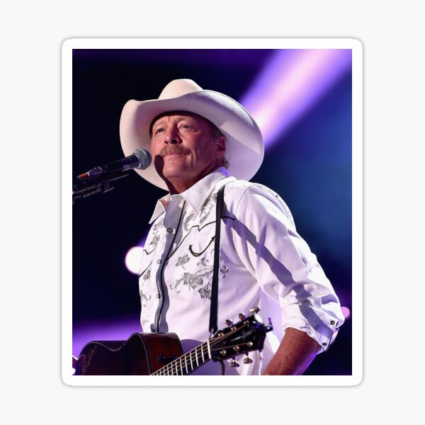 "Alan Jackson On Stage" Sticker by giovannaeble | Redbubble