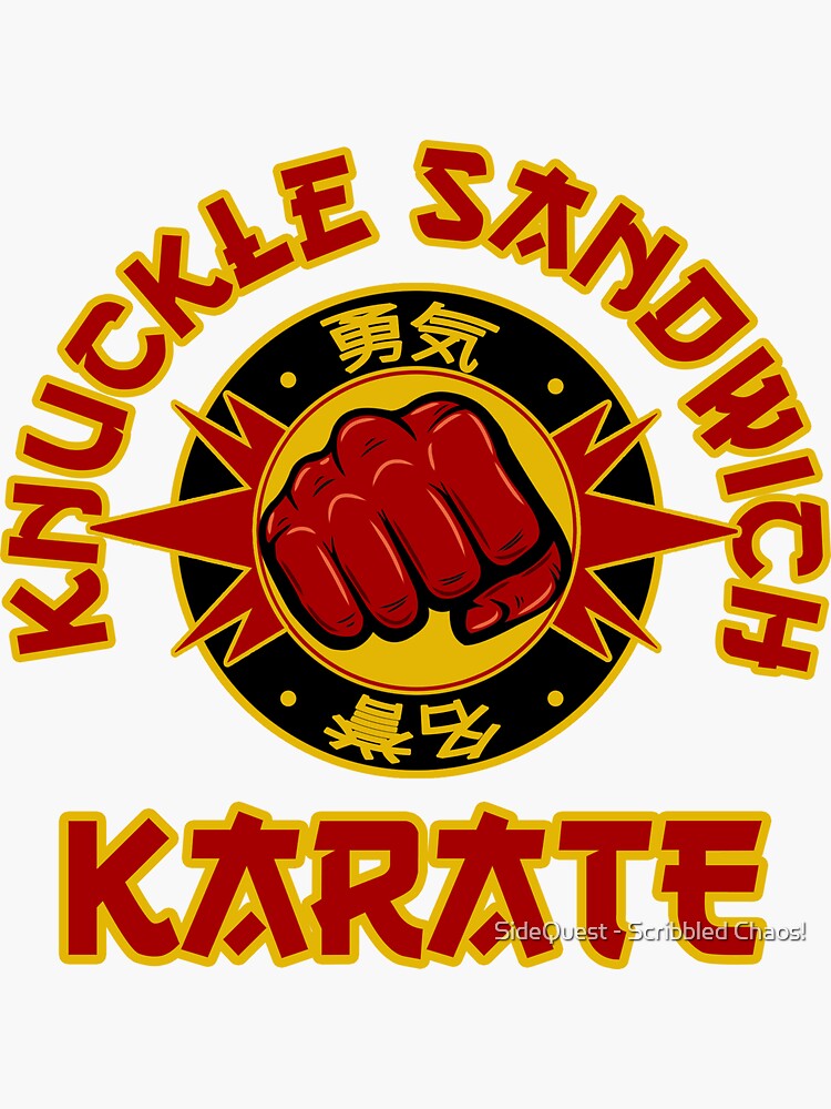 "Knuckle Sandwich Karate" Sticker for Sale by simonbreeze | Redbubble
