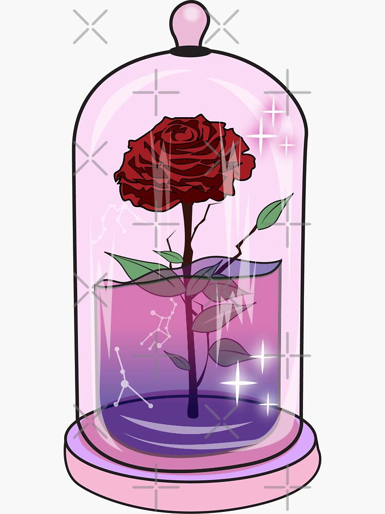 "Enchanted rose l aesthetic enchanted flower" Sticker for Sale by ...