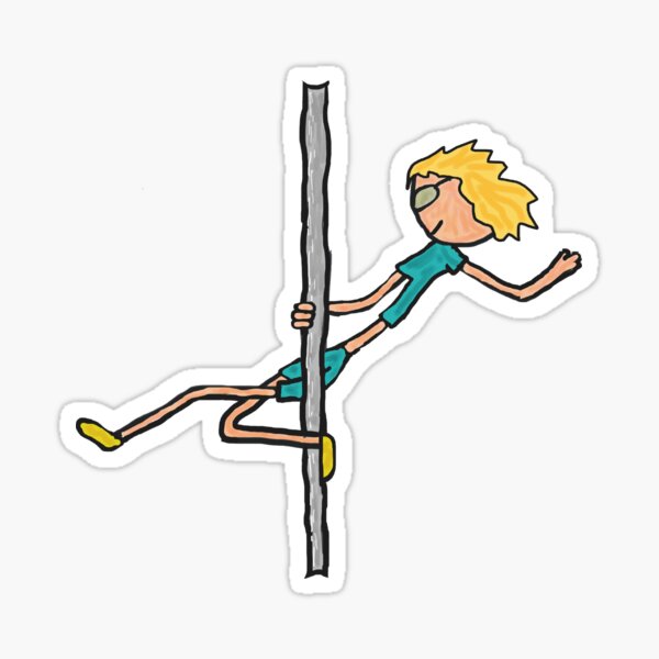 "Pole Dancing" Sticker by Mark-Ewbie | Redbubble