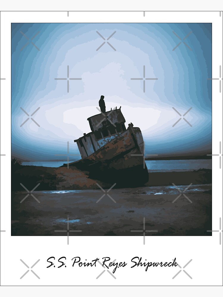 "Photography Polaroid Stickers S.S. Point Reyes Shipwreck" Sticker for ...