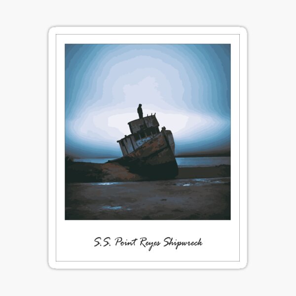 "Photography Polaroid Stickers S.S. Point Reyes Shipwreck" Sticker for ...