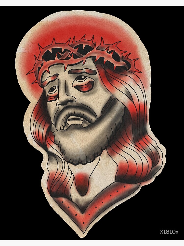 "Jesus in red" Poster for Sale by X1810x | Redbubble