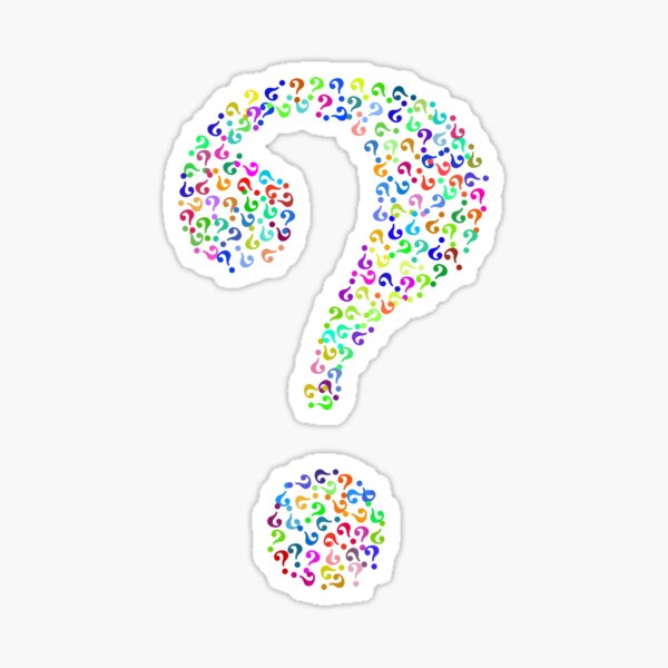 "Question Mark" Sticker for Sale by ObejaNegra | Redbubble