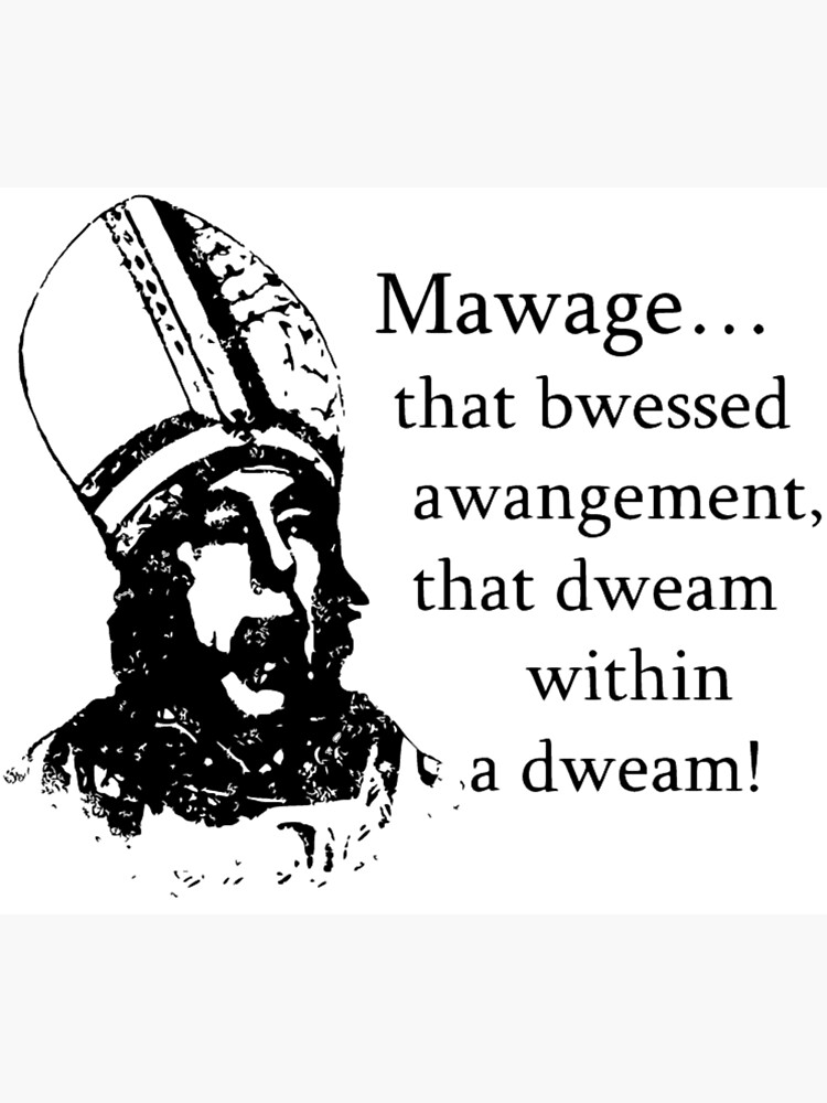 "Princess Bride Priest Marriage Quote" Poster for Sale by Buzz77 ...