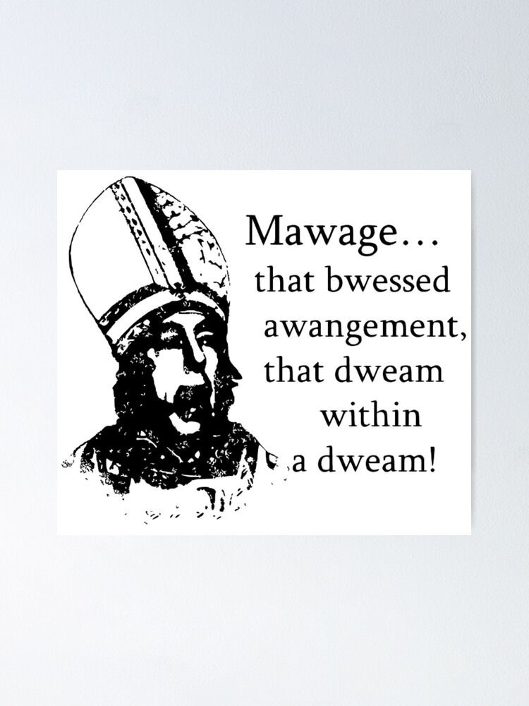 "Princess Bride Priest Marriage Quote" Poster for Sale by Buzz77 ...