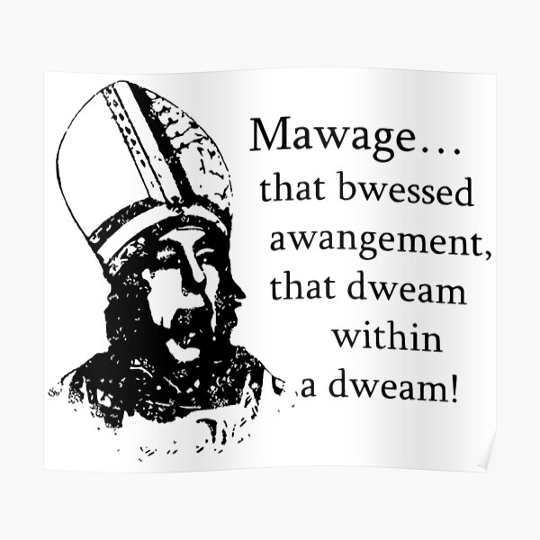 "Princess Bride Priest Marriage Quote" Poster for Sale by Buzz77 ...