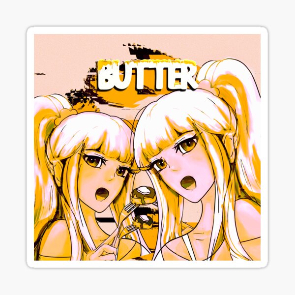 "BTS Butter anime illustration " Sticker for Sale by luckytiiger ...