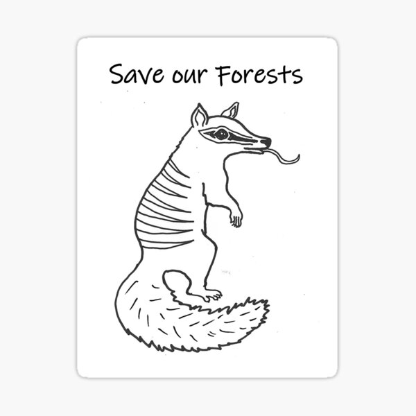 "Save our Forests" Sticker for Sale by BeeBabette | Redbubble
