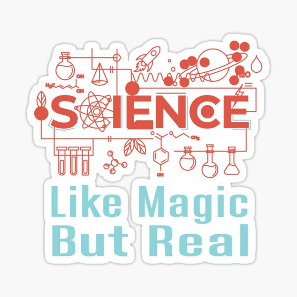 "Science Like Magic But Real Funny Retro Science T-shirt Sticker ...
