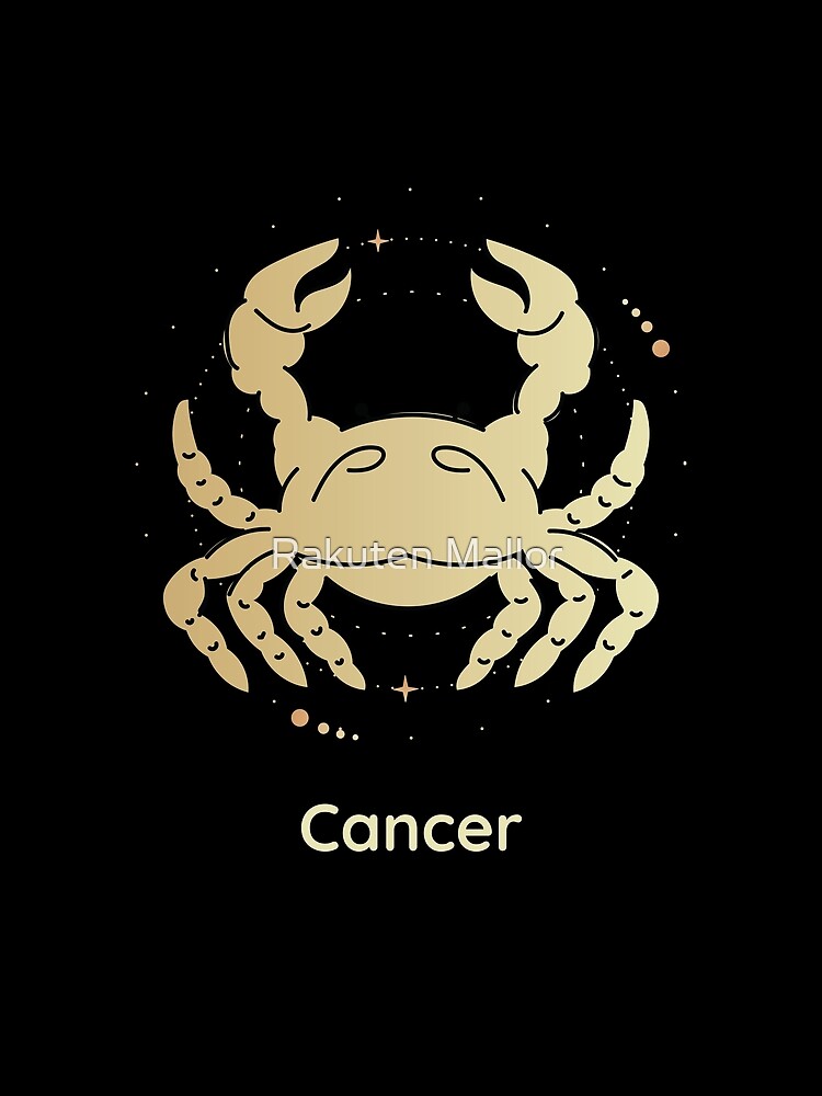 "Golden Zodiac Signs Design | Cancer Astrology Sign | Aesthetic ...