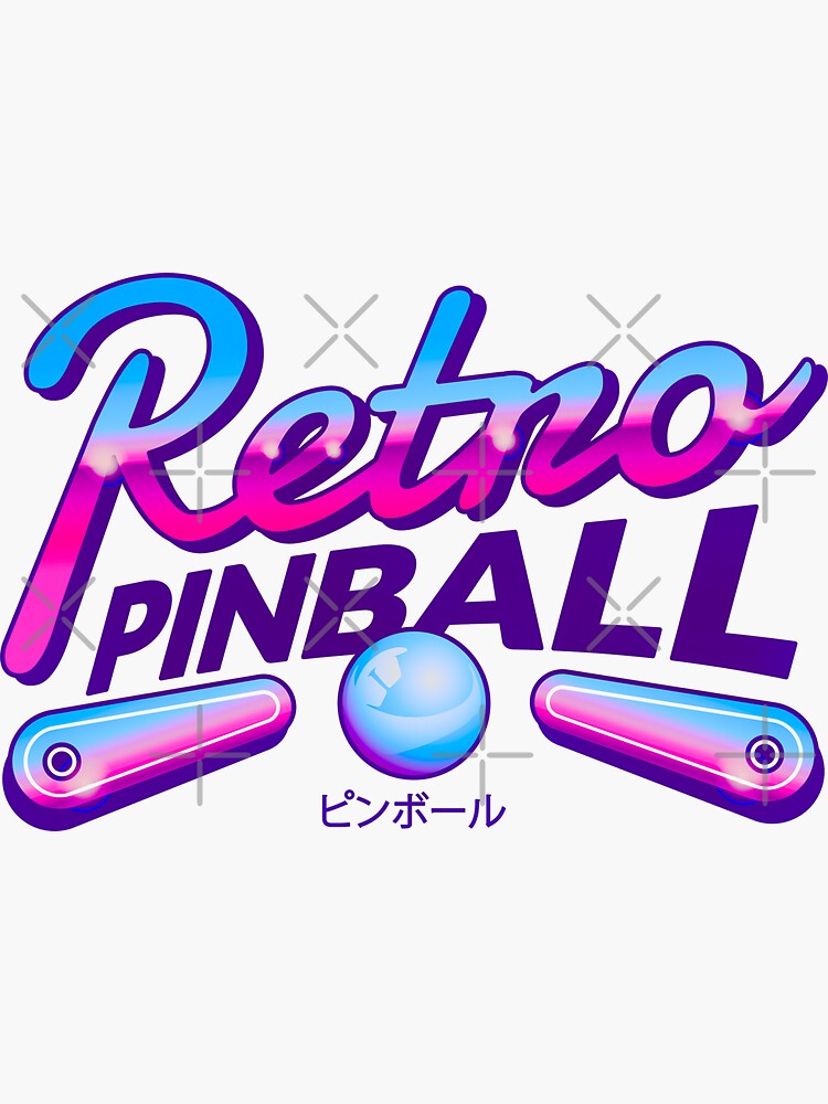 "Retro Pinball" Sticker for Sale by TRIBExSPACE | Redbubble