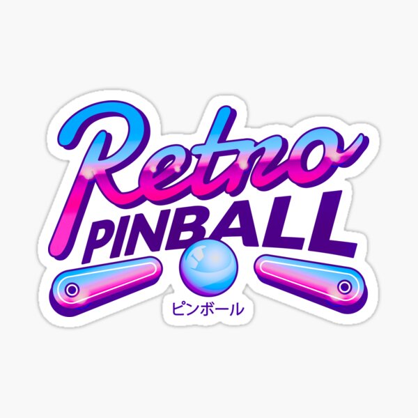 "Retro Pinball" Sticker for Sale by TRIBExSPACE | Redbubble