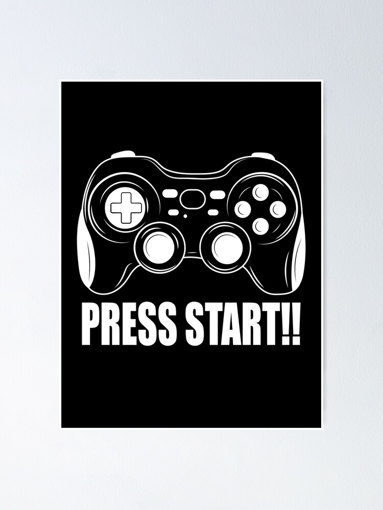 "Gaming Remote Controller Press Start Game Controller Vintage Arcade ...