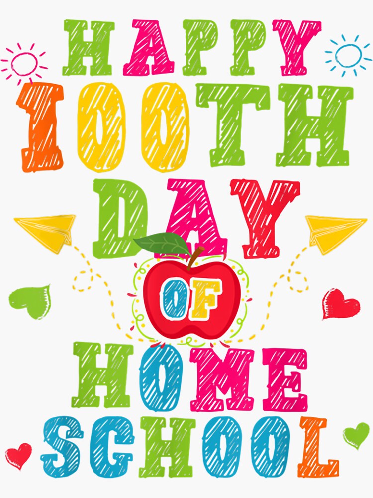 Pegatina for Sale con la obra «Feliz día número 100 de la escuela ...