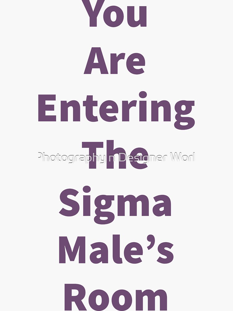 "Sigma Male stickers" Sticker by Marutiram | Redbubble