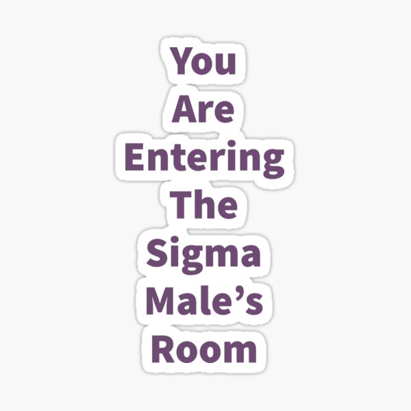 "Sigma Male stickers" Sticker by Marutiram | Redbubble