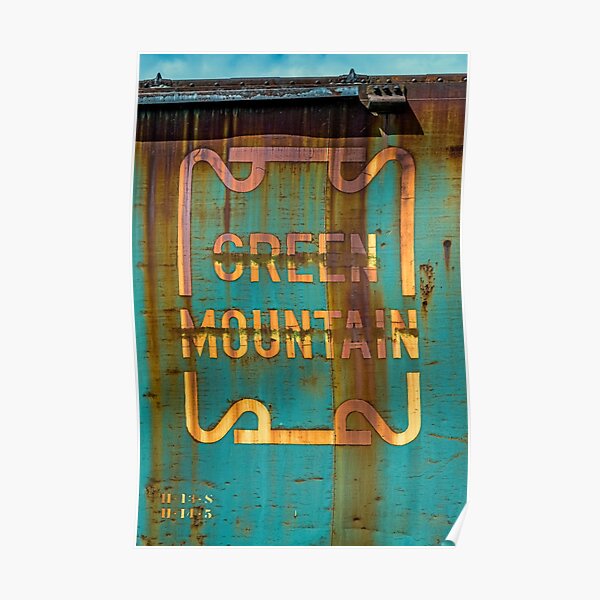 "Green Mountain Railway Boxcar" Poster by Enzwell | Redbubble
