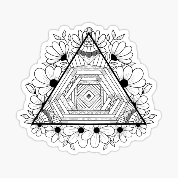 "Geometric Line art" Sticker for Sale by ethereald01 | Redbubble