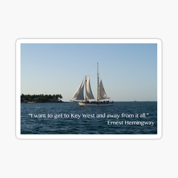 "Key West Hemingway" Sticker by seacucumber | Redbubble