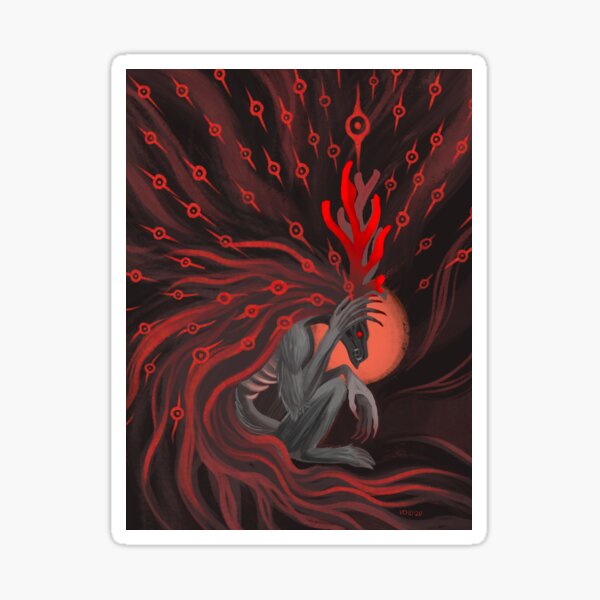 "The Red Beast" Sticker by CursedBeasts | Redbubble