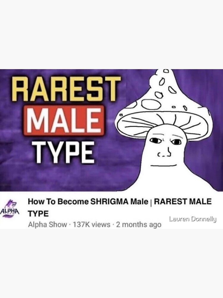 "Shroomjak, Mushroom Wojak, Mushroom Meme Sticker, Shrigma Male ...