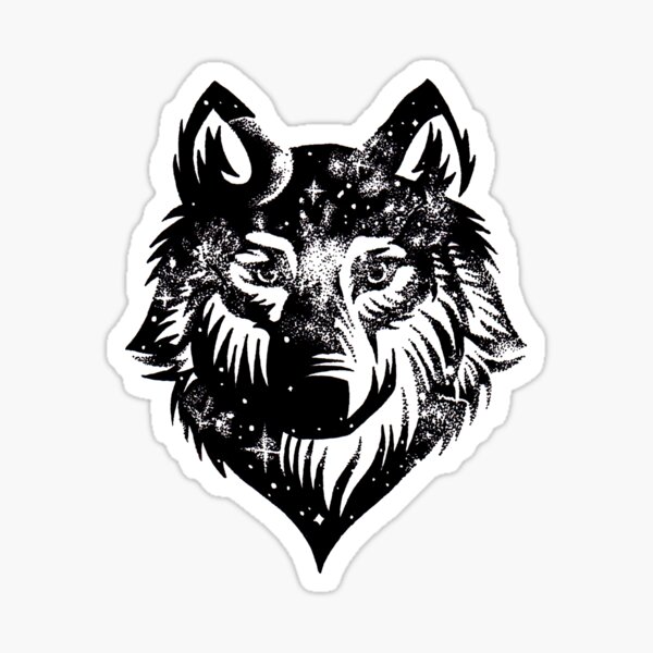 "Black Wolf" Sticker for Sale by SJ-Graphics | Redbubble