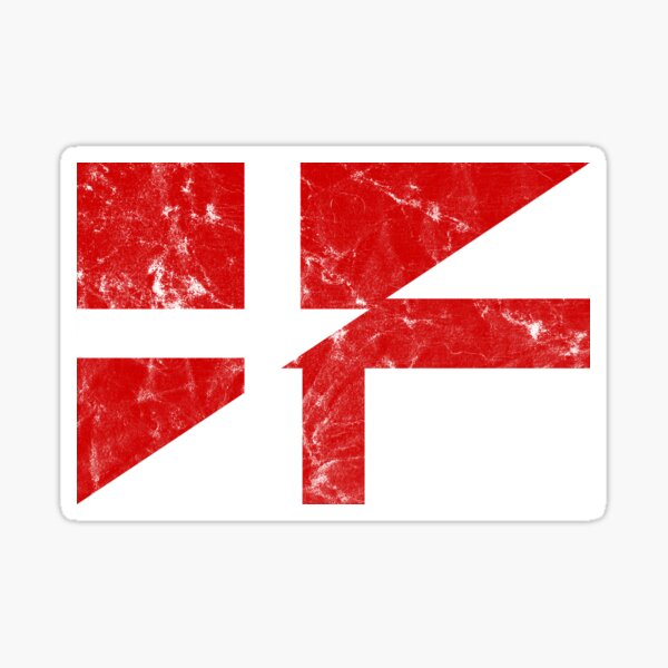 "Vintage England Denmark Football Dannebrog" Sticker by PolyChris ...