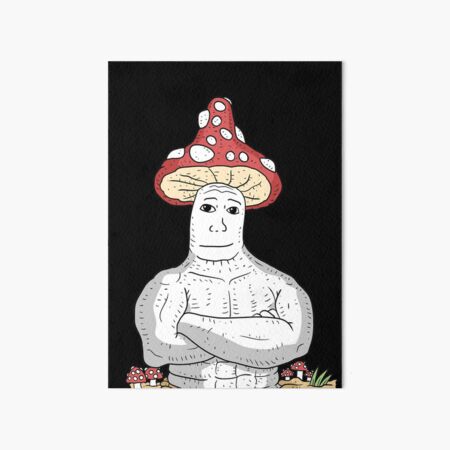 "shroomjack, mushroom wojak." Art Board Print for Sale by ...