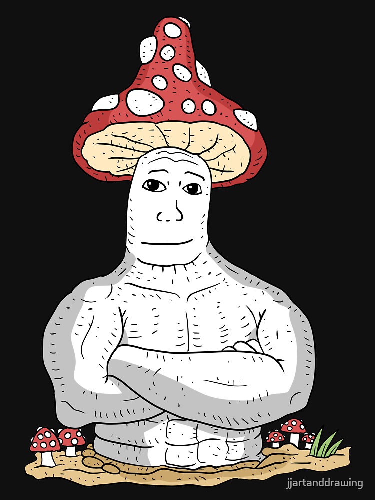 "shroomjack, mushroom wojak." T-shirt for Sale by jjartanddrawing ...