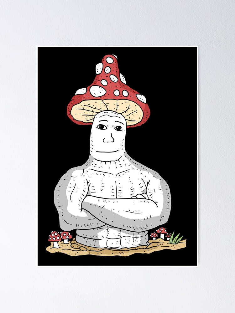 "shroomjack, mushroom wojak." Poster for Sale by jjartanddrawing ...