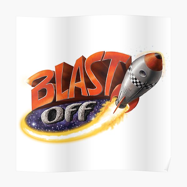 "Blast Off Logo" Poster for Sale by joabs988 | Redbubble