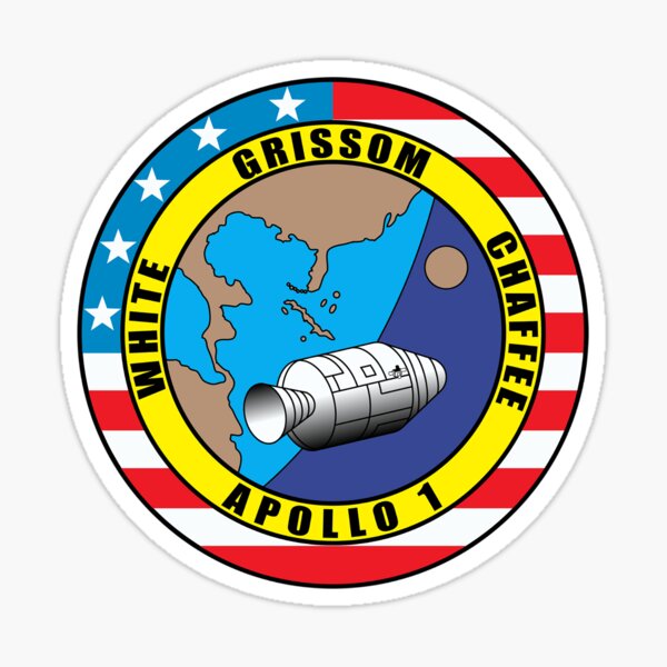 "Apollo 1" Sticker by GreenComb | Redbubble
