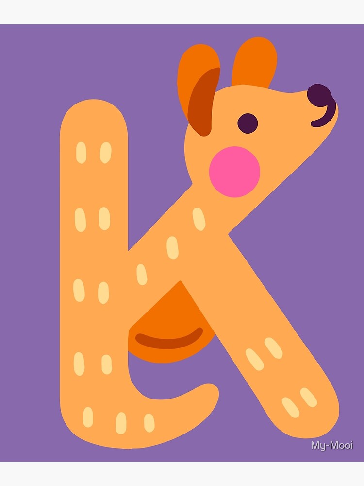 Lámina fotográfica « Camiseta para niños letra K - colorido alfabeto ...