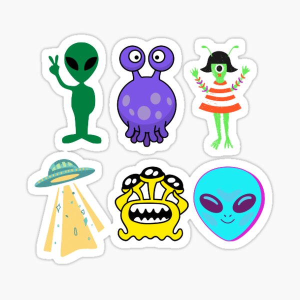 "Aliens" Sticker for Sale by KhadijaMn | Redbubble