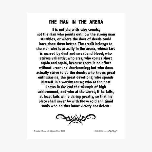 Lámina fotográfica «Discurso motivacional de Theodore Roosevelt El ...