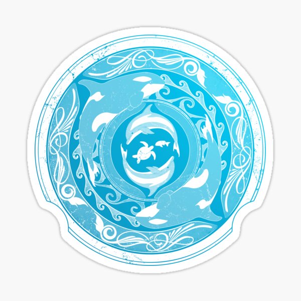 "Atlantis Poseidon shield" Sticker for Sale by NicGrayGraphic | Redbubble