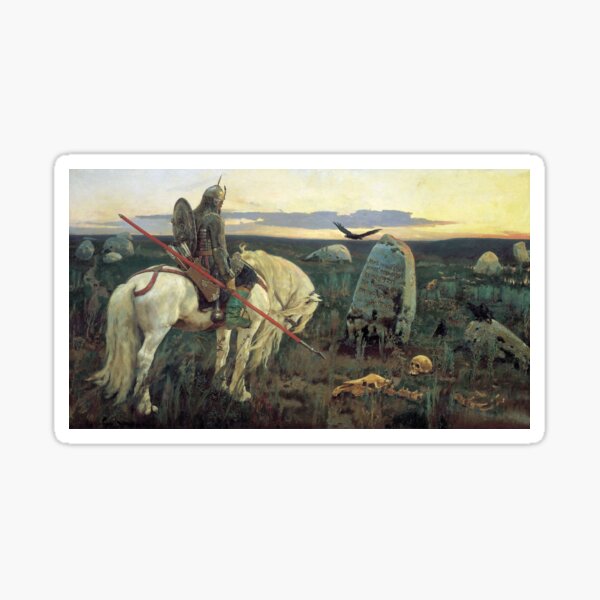 "Knight at the Crossroads, by Viktor Vasnetsov" Sticker for Sale by ...