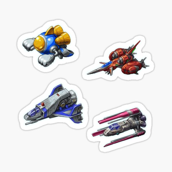 "Shmups Sticker Pack 02" Sticker by KakafutyCorp | Redbubble