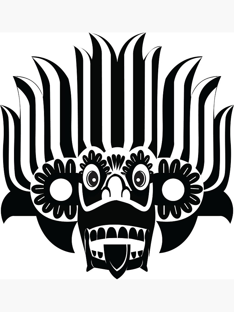 "Sri Lanka Yaka Mask - Yaka Devil mask-black and white" Poster for Sale ...