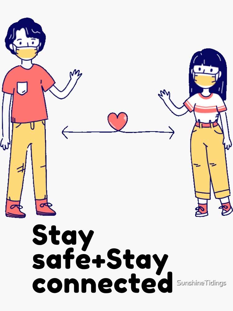 "Stay connected" Sticker for Sale by SunshineTidings | Redbubble