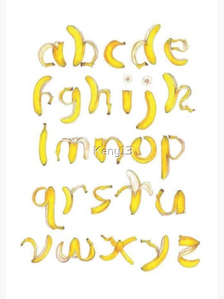 "Banana alphabet" Poster by Keny13 | Redbubble