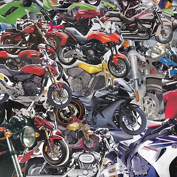 Póster for Sale con la obra «Collage de motos - 1» de walterfest ...