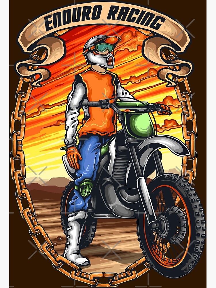 "Vintage Night Enduro Motocross" Poster for Sale by Jsrva | Redbubble