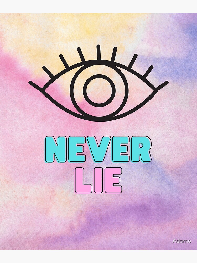 "Eyes are never lie" Sticker for Sale by Adorno | Redbubble